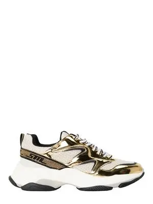 Steve Madden Metallic Paneled Chunky Sneakers - White