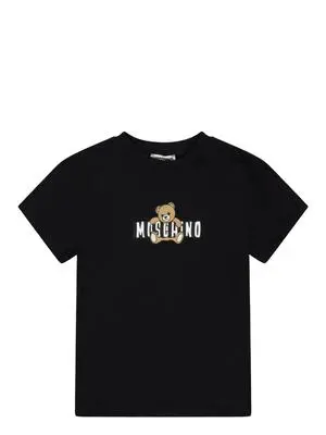 Moschino Crewneck Short Sleeve T-shirt With Bear Graphic - Black
