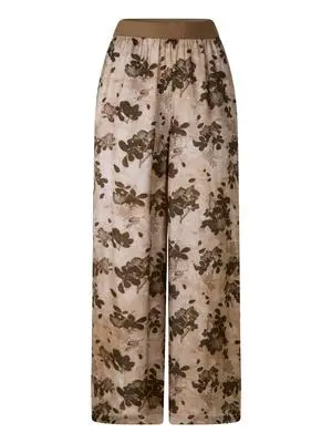 UMA WANG Uma Wang Wideleg Floral Printed Trousers