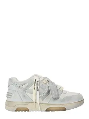Off-White Vintage Finish Low Top Sneakers - White