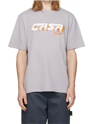 Casablanca 3d Graphic Print Shortsleeve Tshirt - Grey