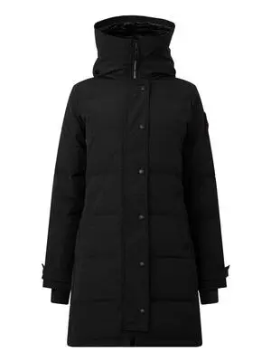 Canada Goose Shelburne Tech Duck Down Mid-length Hooded Parka - Black