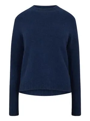 Hugo Boss Relaxed Crewneck Raglan Sleeve Knit Top - Blue