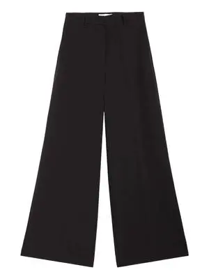 ERMANNO FIRENZE Wide-leg Pleated Trousers - Black