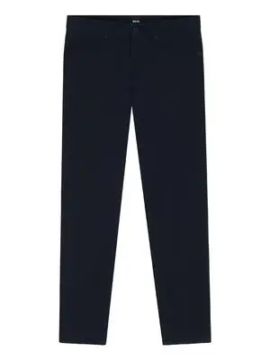 Hugo Boss Solid Color Straight Leg Trousers - Blue