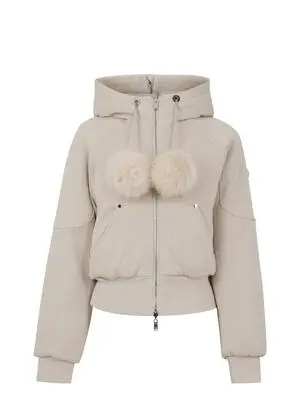 Moose Knuckles Cropped Hooded Jacket With Pompom Accents - No