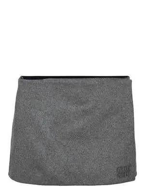 Miu Miu Miu Miu Double-Sided Mini Skirt Gray