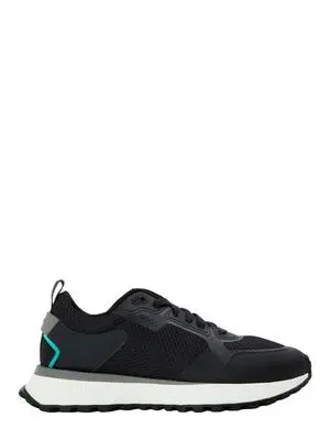 Hugo Boss Mesh Panel Casual Lace-up Sneakers - Blue