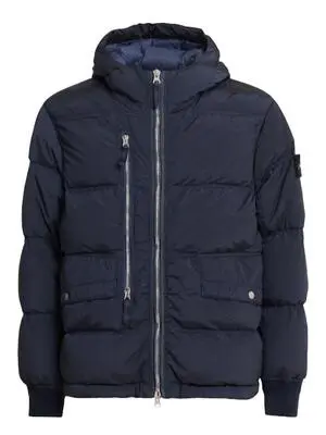 Stone Island Hooded Down Jacket - Black