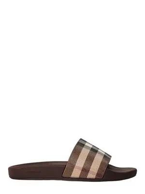 Burberry Furley Check Slides - Black
