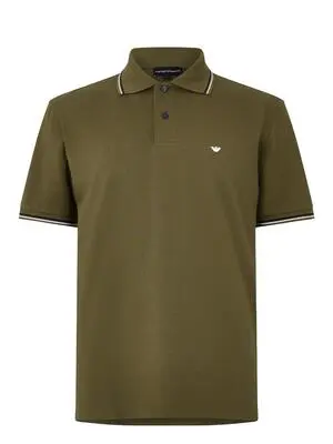 Emporio Armani Solid Color Polo Shirt - Green