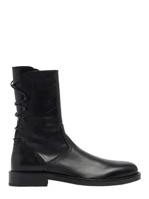 ANN DEMEULEMEESTER Lace-up Calf Boots - Black