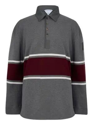 Bottega Veneta Longsleeve Rugby Shirt - Black