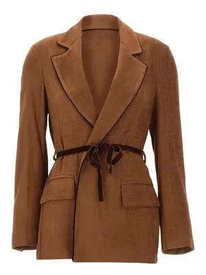 KAOS KAOS V-Neck Tie-Front Blazer