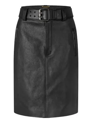 Saint Laurent Midi Pencil Skirt - Black