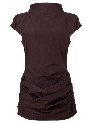 Magda Butrym Solid Color Ruched Dress - Black