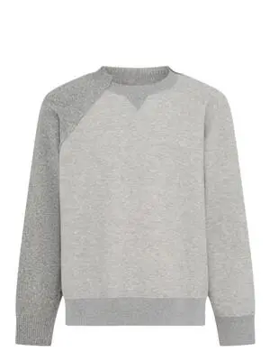 SACAI Sacai Crewneck Long Sleeve Colorblock Top
