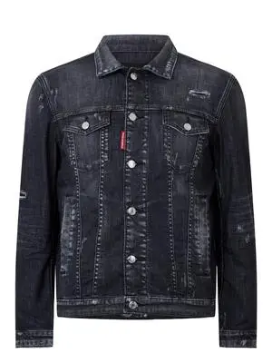 Dsquared2 Distressed Denim Trucker Jacket - No