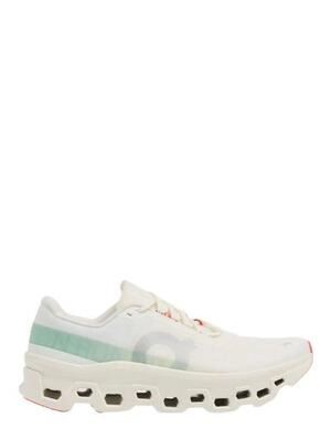 On High Tongue" Lace-up Sneakers - White