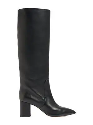 Paris Texas Knee-high Boots With Square Heel - Black