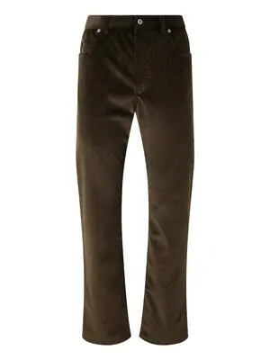 Loewe Straight-leg Cotton-corduroy Trousers - Brown