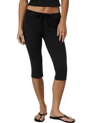 Vuori Halo Low Rise Crop Pants - Solid Black