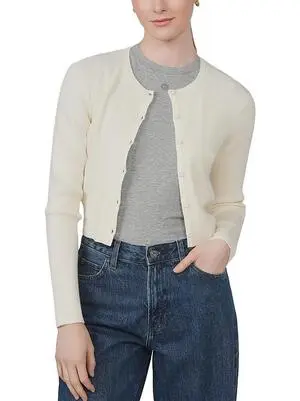 POINT Classic Cropped Cardigan Cream