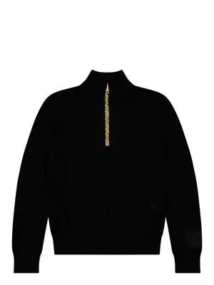 Burberry Half-zip Knit Pullover - Black