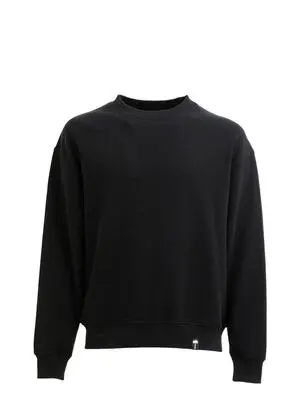 Palm Angels Cotton Crewneck Sweatshirt - Black