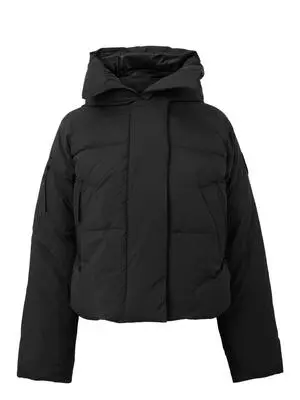 Canada Goose Hooded Short Puffer Jacket - Black
