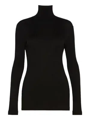 Max Mara Ribbed-knit Roll-neck Sweater - Black