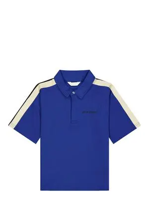 Palm Angels Short Sleeve Logo Polo Shirt - Blue