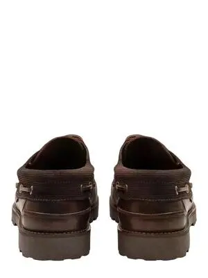 Barbour Re-engineered Deck Leather Boat Shoes - Brown