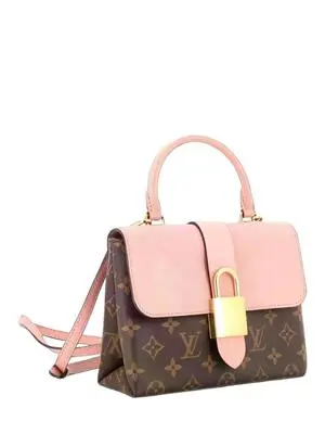 LOUIS VUITTON Louis Vuitton Locky Handbag Monogram Canvas Satchel Brown