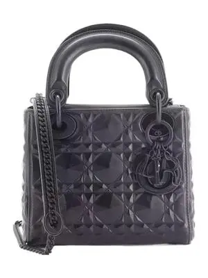 DIOR Christian Dior Lady Dior Bag Diamond Motif Cannage Calfskin Mini Shoulder Bag