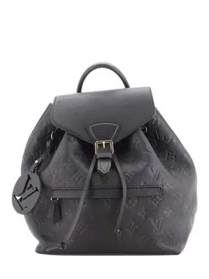 LOUIS VUITTON Montsouris Nm Monogram Empreinte Leather Pm Backpack - Black