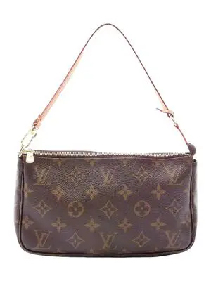 LOUIS VUITTON Louis Vuitton 2001 Monogram Pochette Accessoires Shoulder Bag Brown