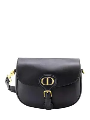 DIOR Christian Dior Bobby Flap Bag Leather Medium Crossbody Bag