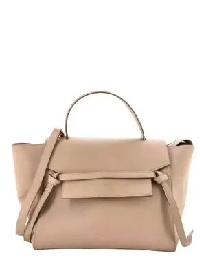 Celine Textured Leather Mini Belt Bag Shoulder Bag - Neutrals