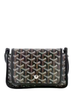 Goyard Plumet Clutch Wallet Coated Canvas Crossbody Bag - Black