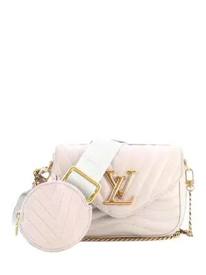 LOUIS VUITTON New Wave Multi Pochette Quilted Leather Crossbody Bag - Neutrals