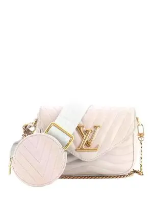 LOUIS VUITTON Louis Vuitton New Wave Multi Pochette Quilted Leather Crossbody Bag Neutrals