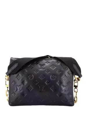 LOUIS VUITTON Coussin Pm Monogram Embossed Lambskin Crossbody Bag - Black