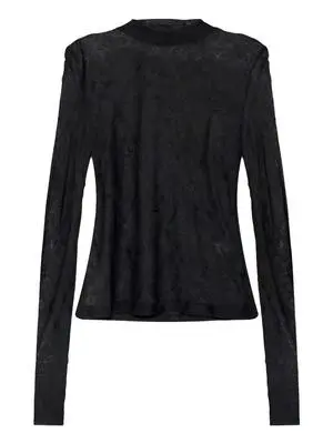 IRO PARIS IRO Heavenly Argyle Sheer Top Black