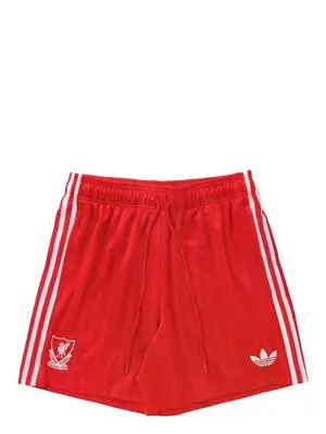Adidas Liverpool Fc Striped Shorts - Red
