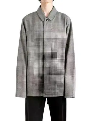 Barbour Modern Short Lorden Prince Of Wales Check Jacket - Grey