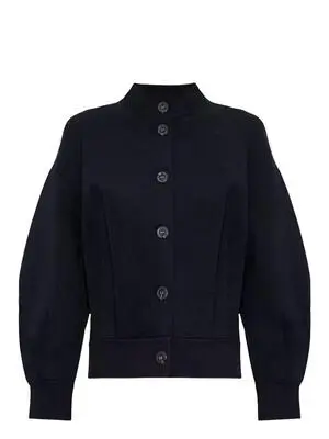 Emporio Armani Darted Button-front Cardigan - Blue