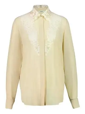 FENDI Lace-trimmed Silk Shirt