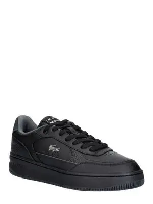Lacoste Logo Plaque Panelled Sneakers - Black
