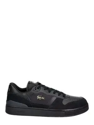 Lacoste Logo-plaque Panelled Sneakers - Black